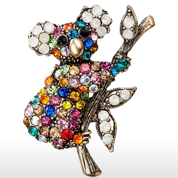 Jewelry | Koala Little Shiny Elegant Sapphire Brooch | Poshmark